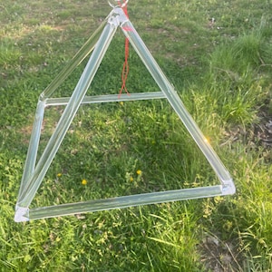 10” Clear Quartz Crystal Singing Pyramid Sound Vibration Musical ...
