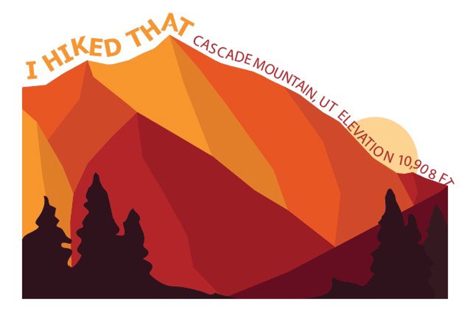 Cascade Mountain Sticker - Etsy