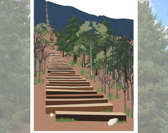 STICKER of Manitou Incline, Vinyl STICKER, Colorado License Plate ...