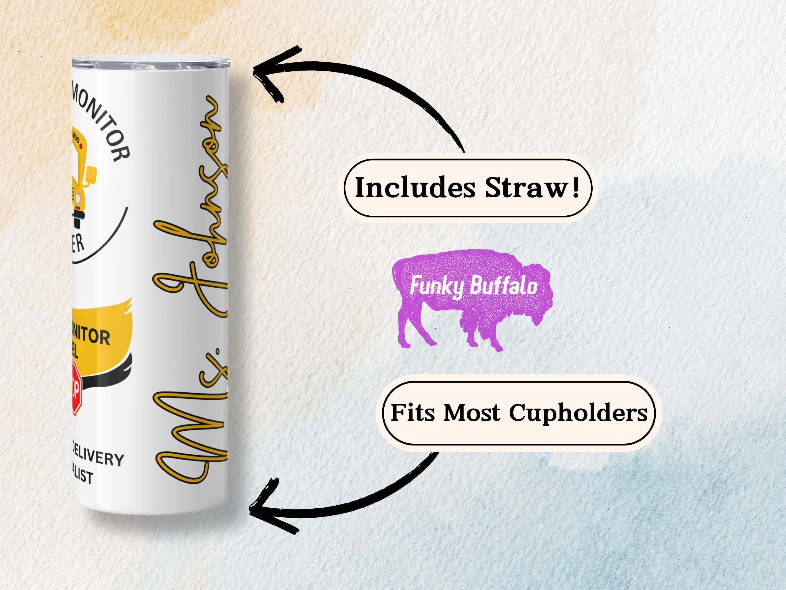 Bus Monitor Gift, Personalized School Bus Monitor Tumbler, Travel Mug ...