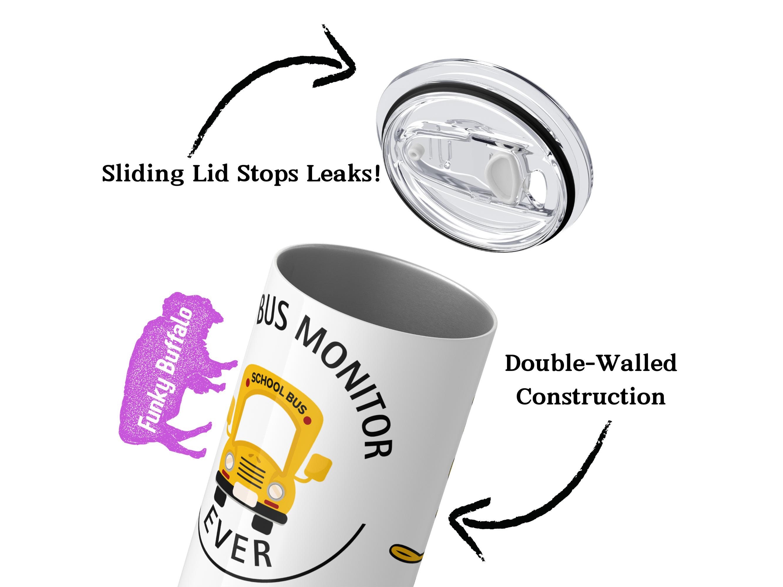 Bus Monitor Gift, Personalized School Bus Monitor Tumbler, Travel Mug ...