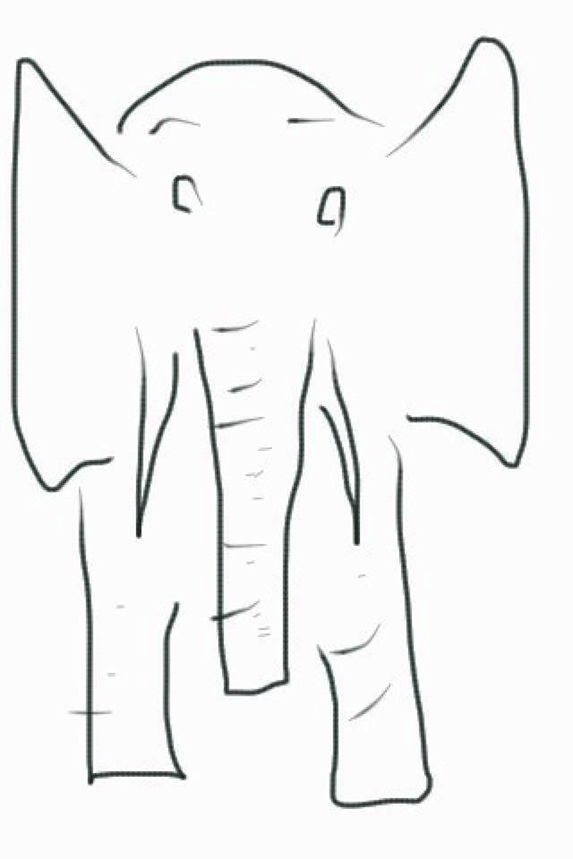 The Elephant Line Art Print - Etsy