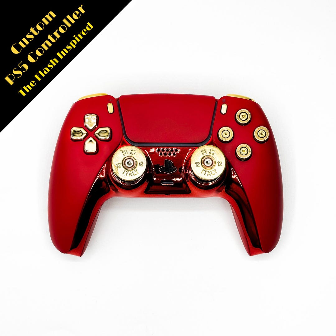 Luxury Custom Superhero PS5 Controller Chrome Accessories, Shell, Trim ...