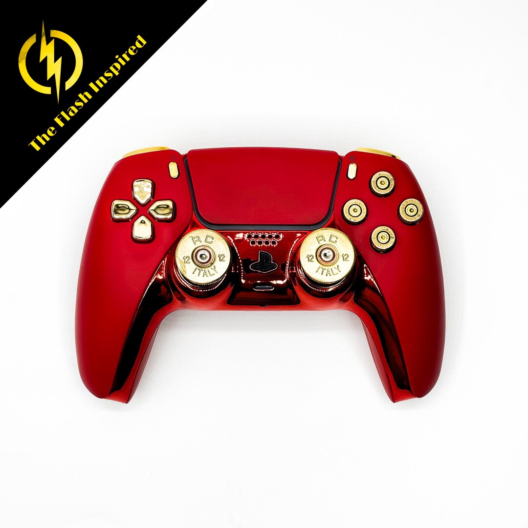 Luxury Custom the Flash PS5 Controller Chrome Accessories, Shell, Trim ...