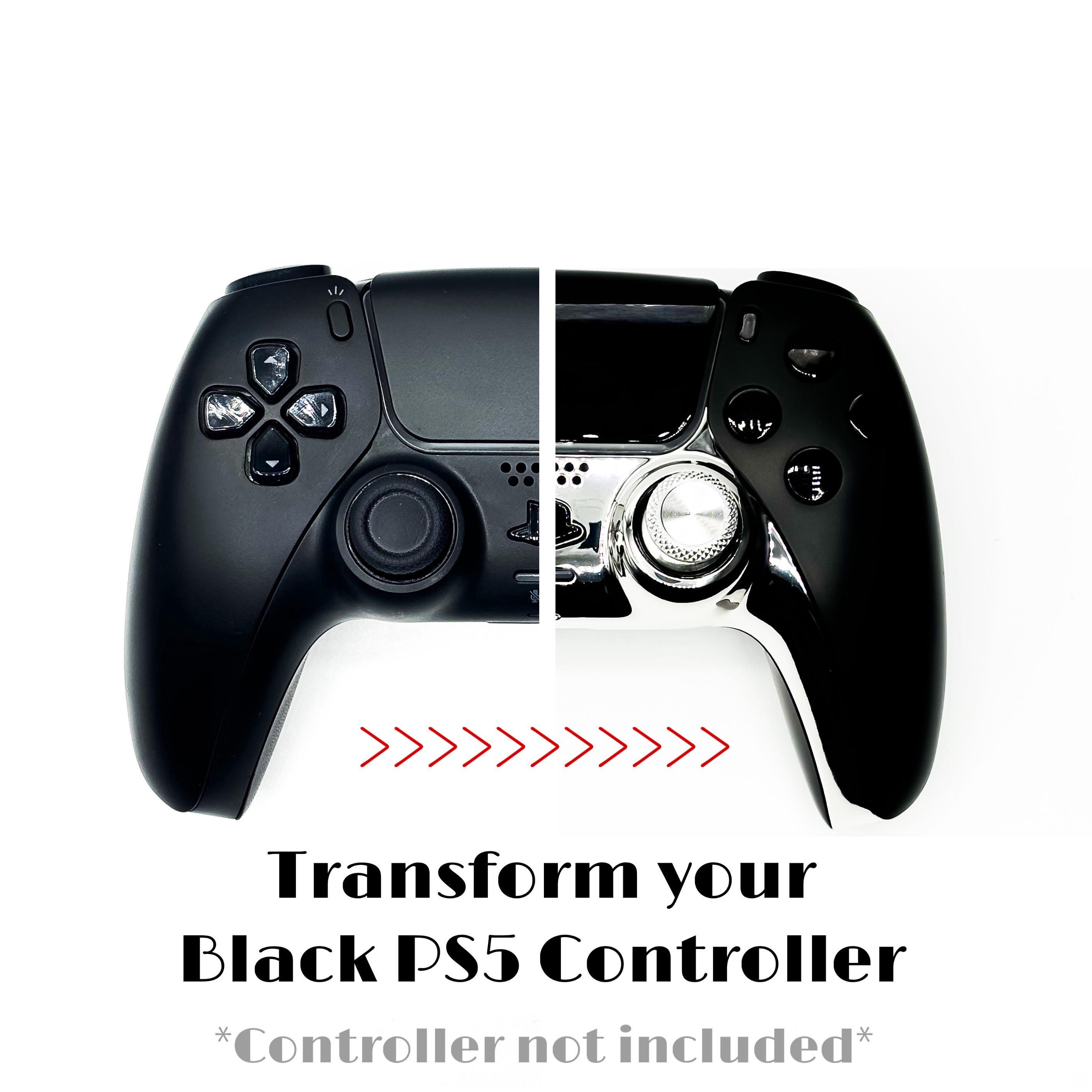 Luxury Custom PS5 Controller Black Chrome Accessories Silver Trim ...