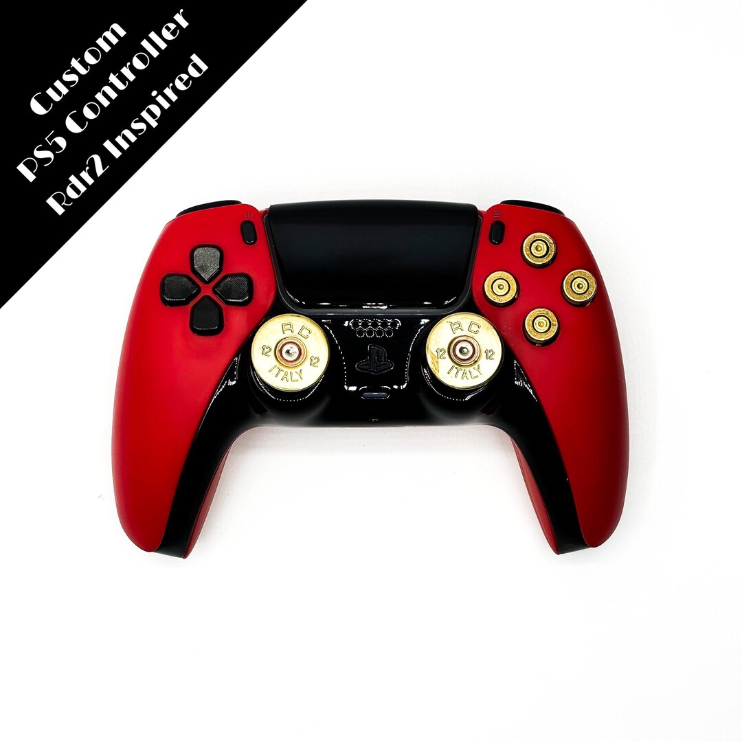 Luxury Custom RDR2 PS5 Controller Chrome Accessories,trim L3/R3, Bullet ...