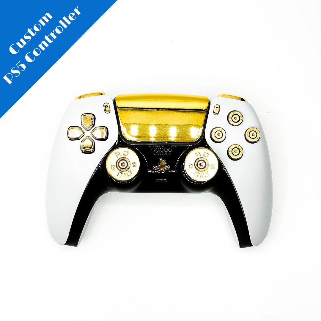 Luxury Custom PS5 Controller Gold Chrome Accessories, Trim, L3/R3 ...