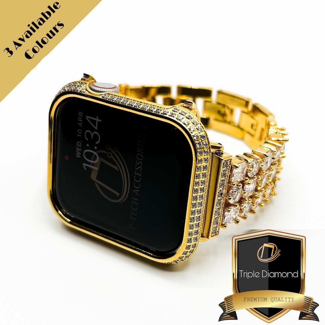 Luxury Apple Watch Band & Case, Sparkly Deluxe Elite Lab Diamond ...