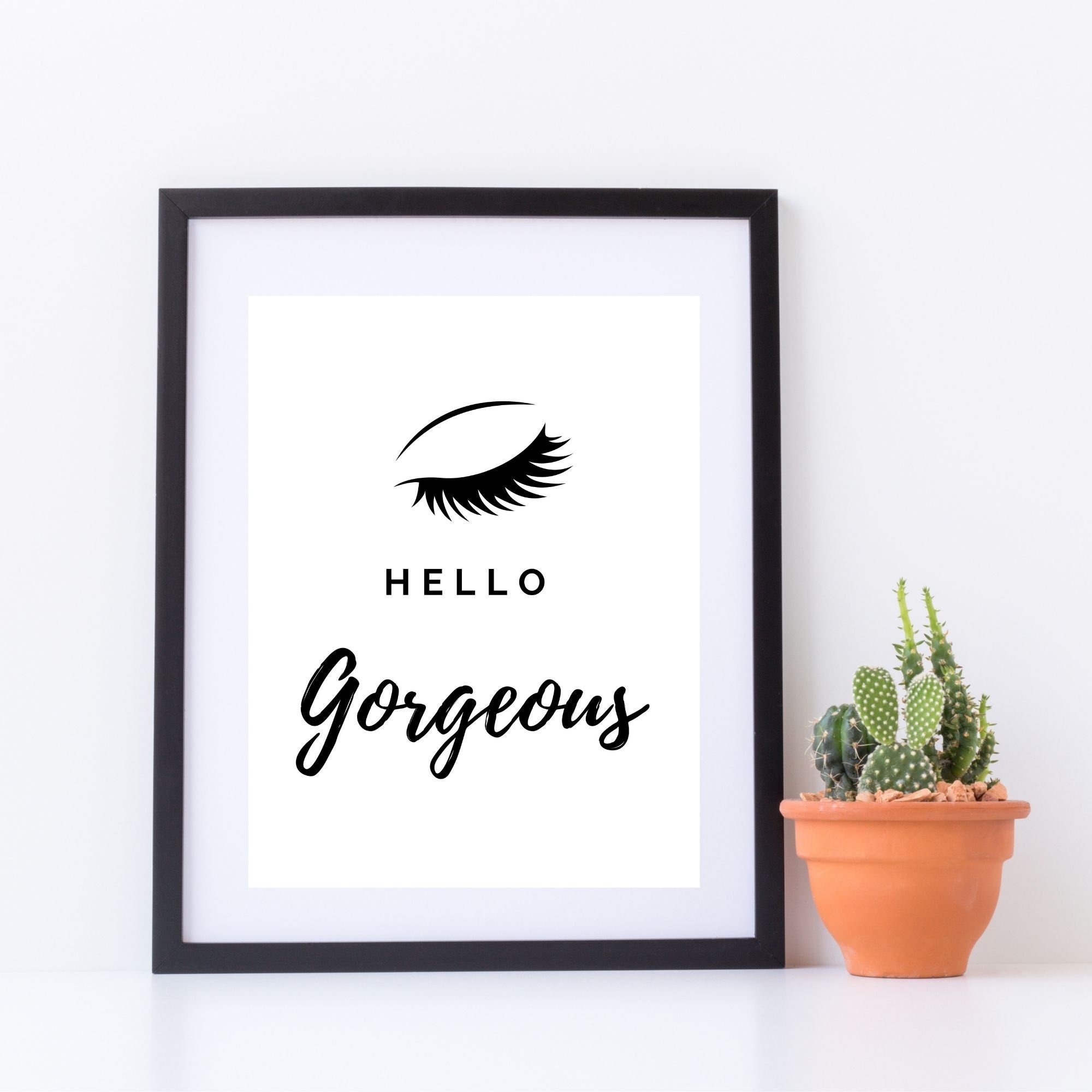 Hello Gorgeous Print Valentine's Day Gift Gift for Her - Etsy UK