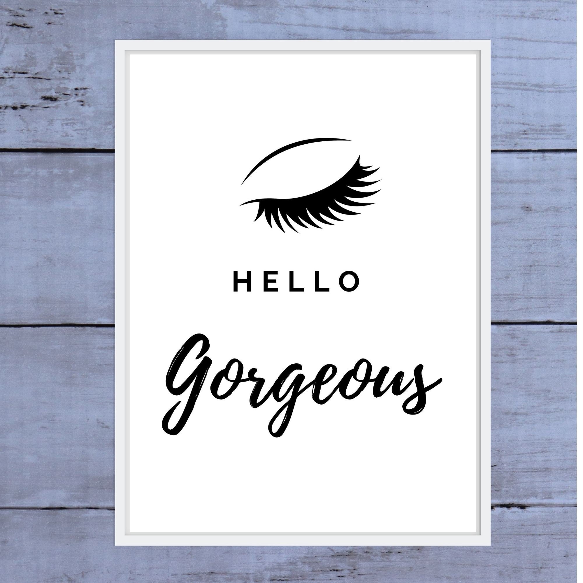 Hello Gorgeous Print Valentine's Day Gift Gift for Her - Etsy UK