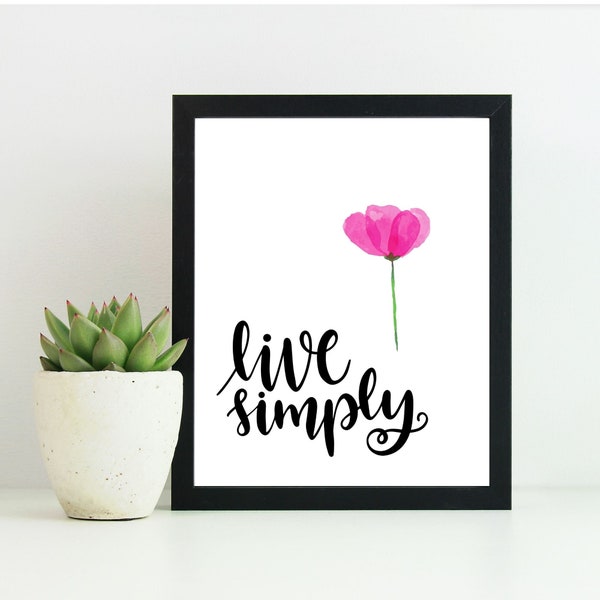 Live Simply Poster - Etsy