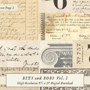 Bits and Bobs Vol. 1 Printable Digital Download for Journals, Greeting ...