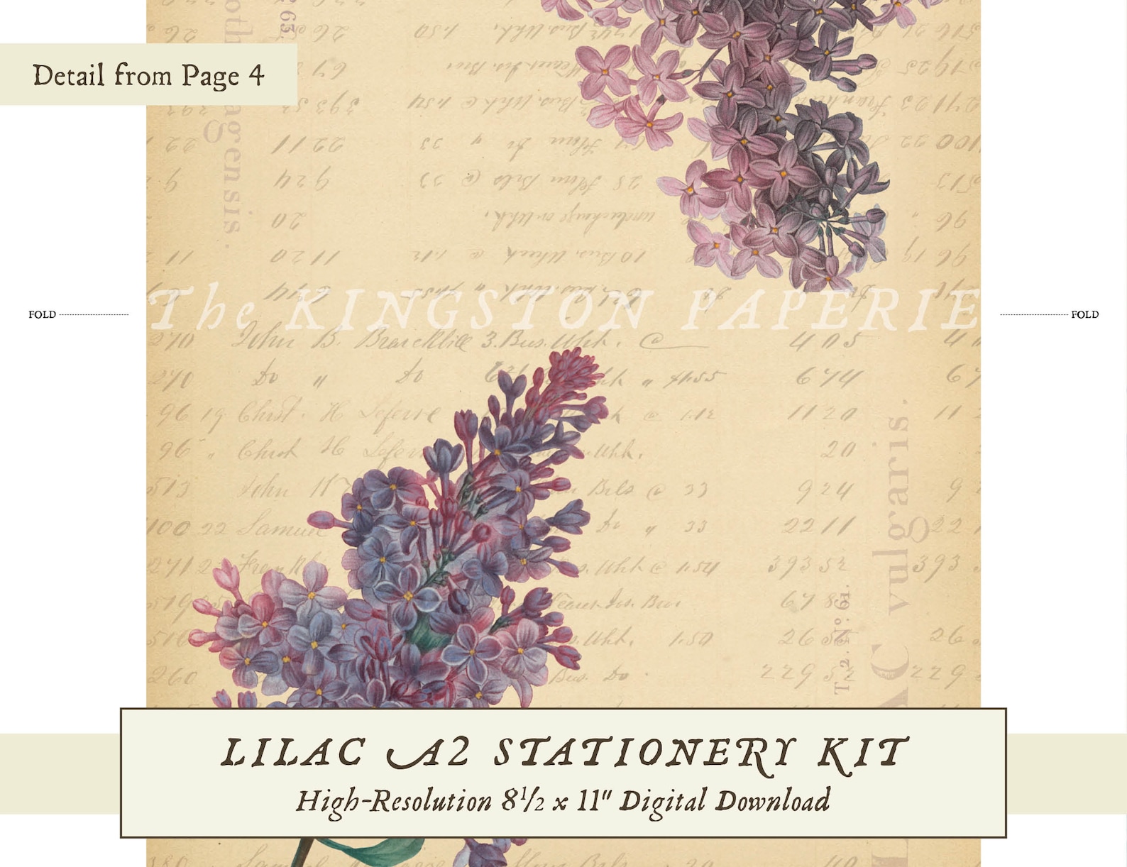 Lilac Printable A2 Stationery Kit Digital Download Includes - Etsy