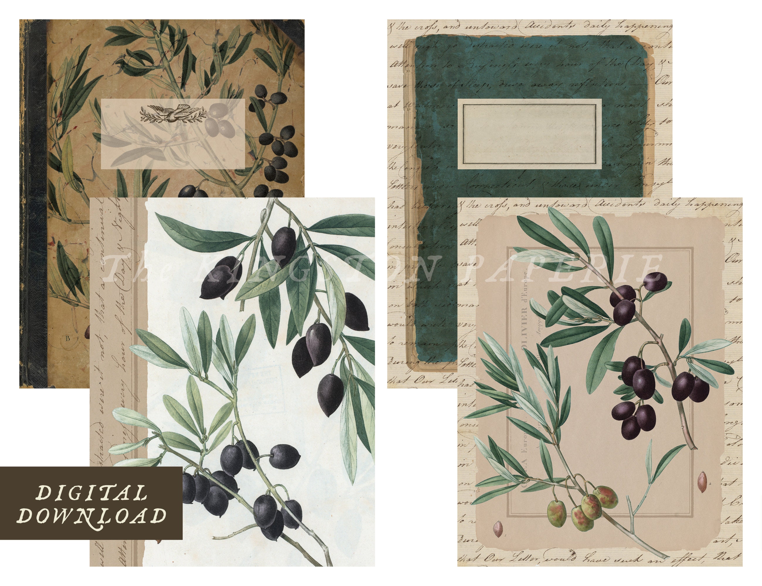 Olive You Printable Digital Download for Journals, Greeting Cards ...