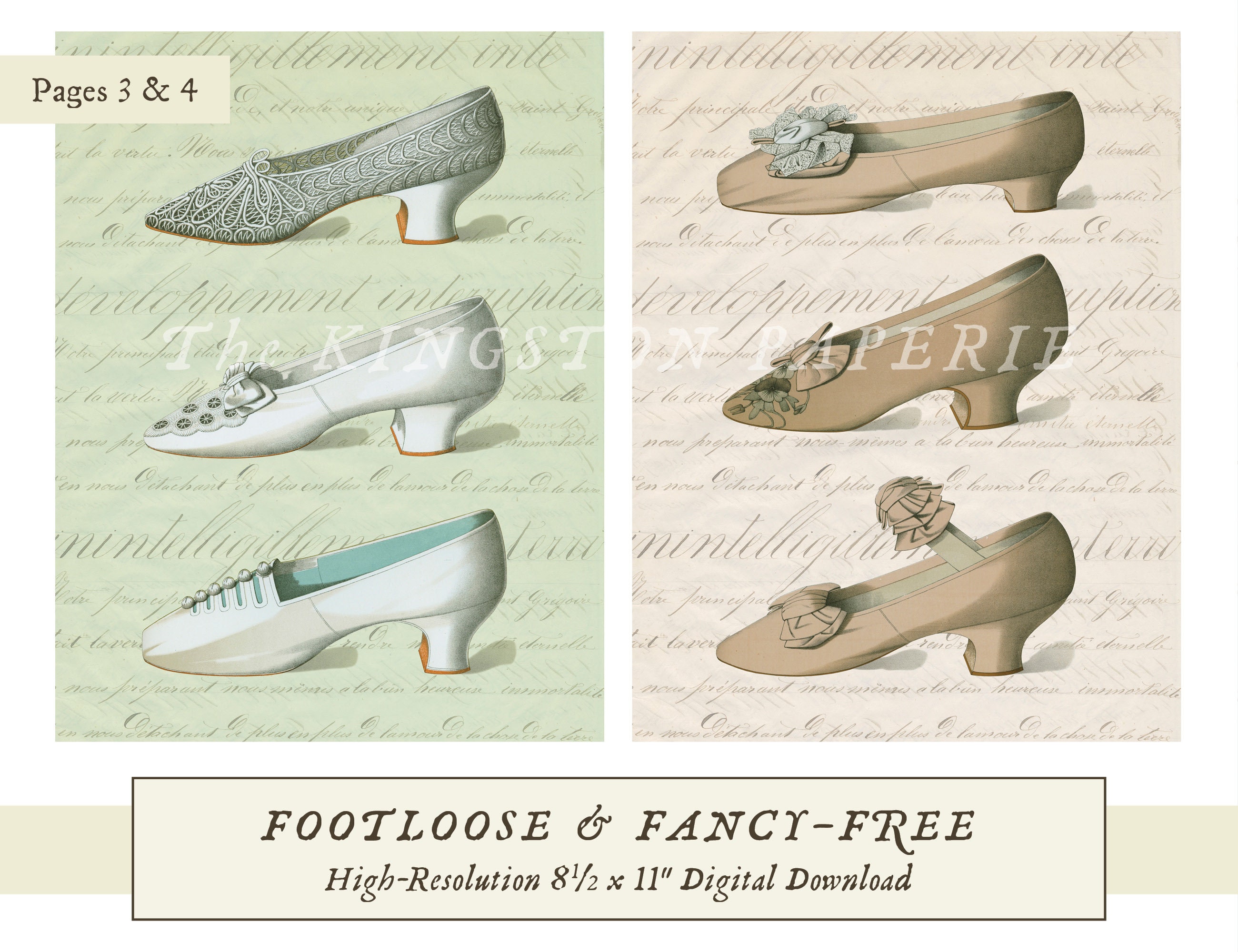 Footloose & Fancy-free Printable Digital Download for Journals ...