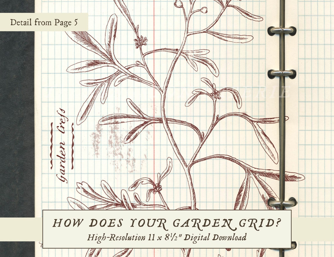 How Does Your Garden Grow? Printable Digital Download for Journals ...