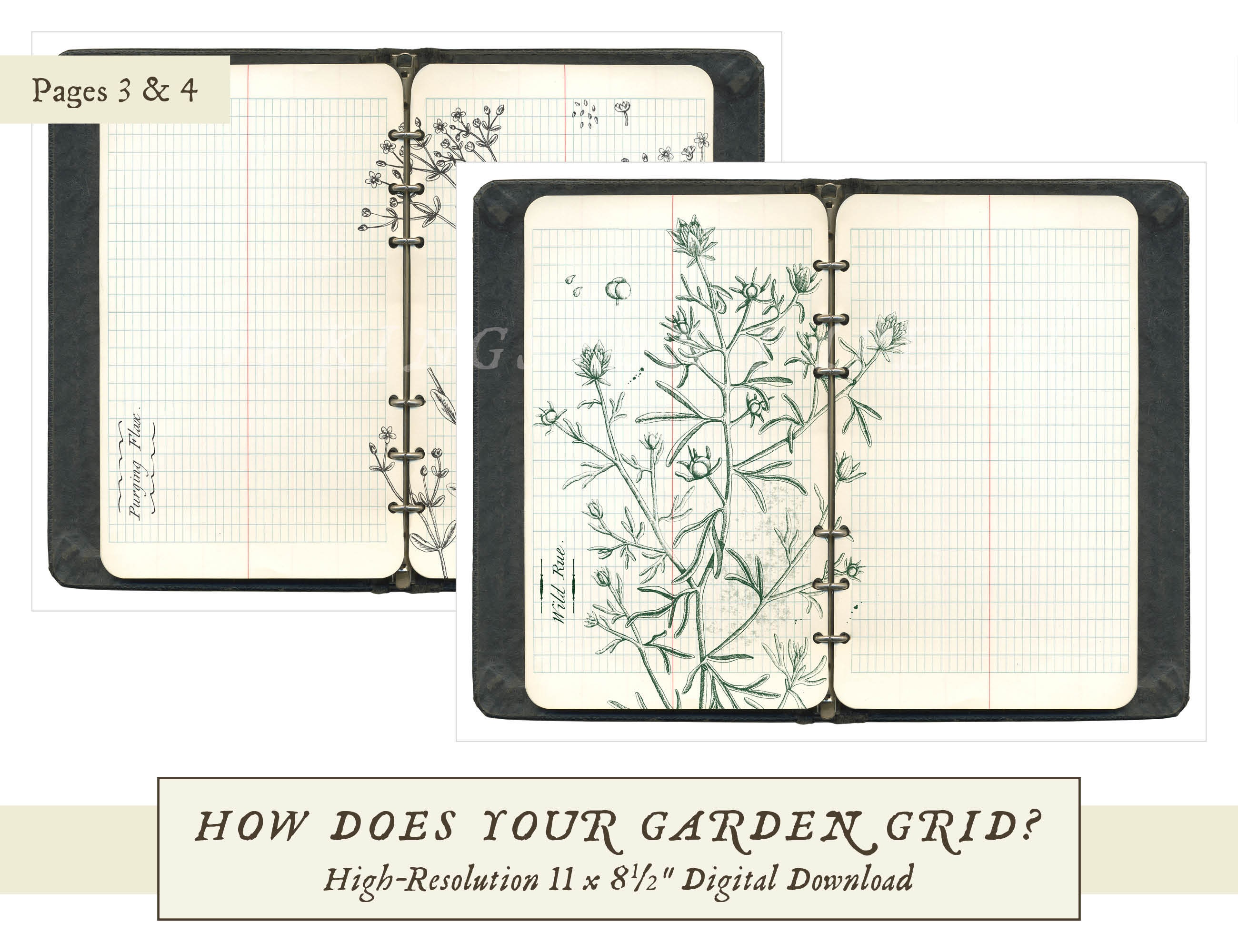 How Does Your Garden Grow? Printable Digital Download for Journals ...