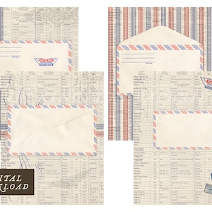 Airmail Printable Digital Download for Journals, Greeting Cards ...