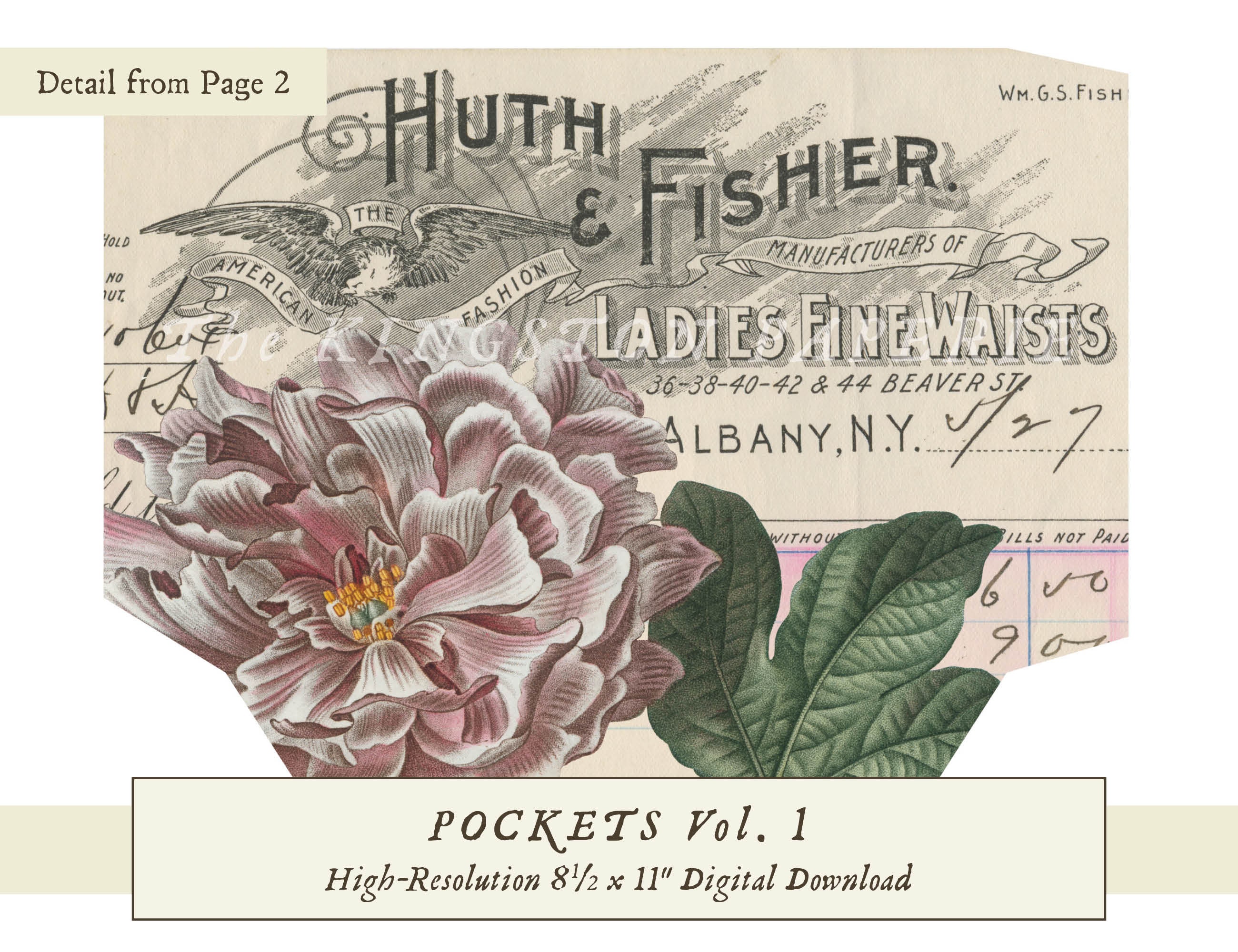 Printable Pockets Digital Download for Journals, Greeting Cards ...