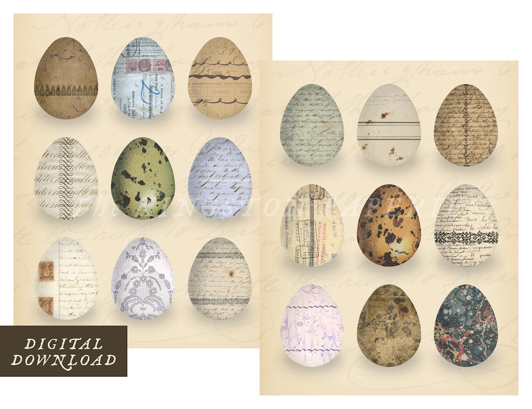 Easter Egg Printable Digital Download for Journals, Greeting Cards ...