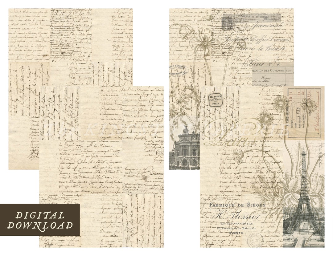 French Contracts & Paris Landmarks Printable Digital Download for ...