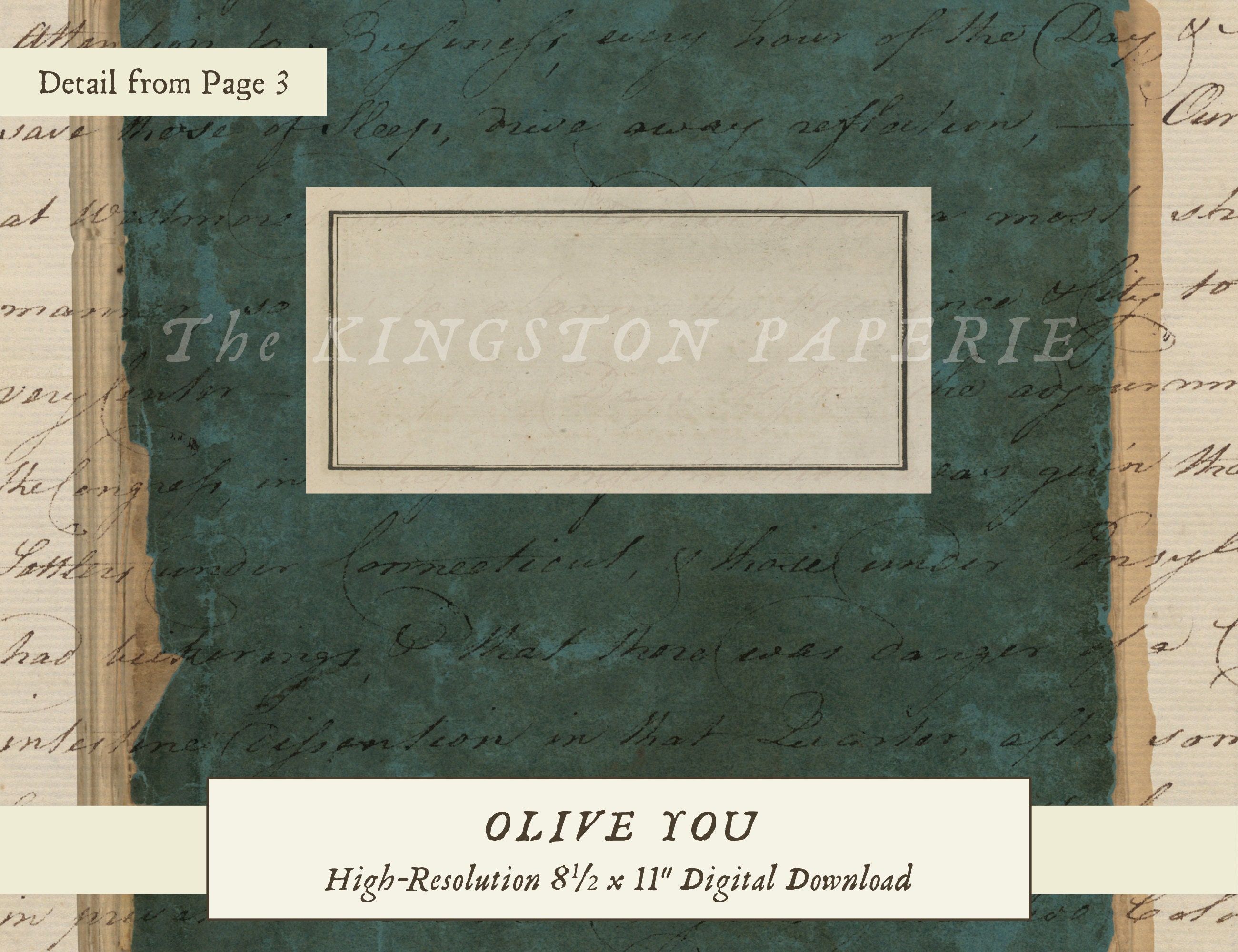 Olive You Printable Digital Download for Journals, Greeting Cards ...