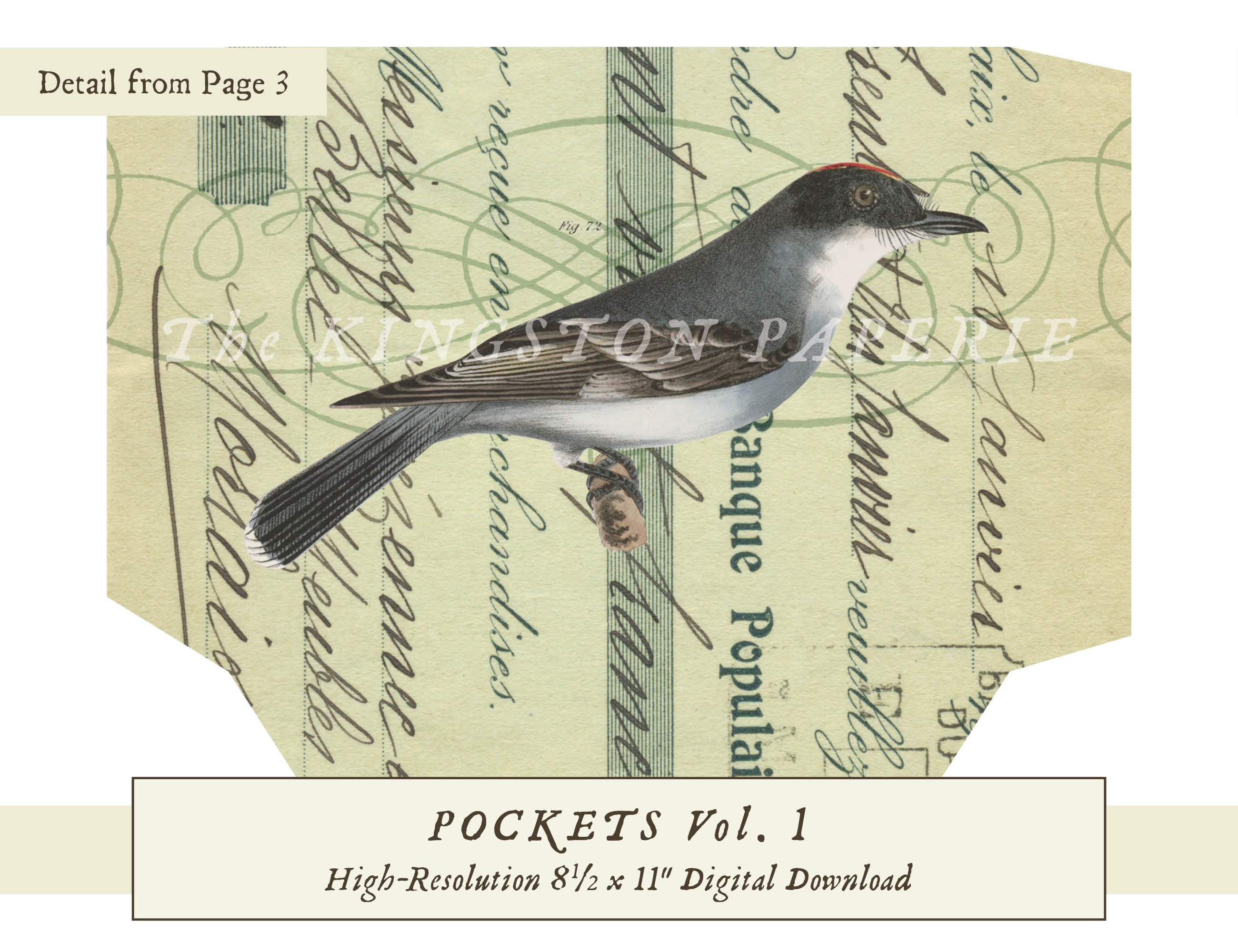 Printable Pockets Digital Download for Journals, Greeting Cards ...