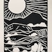 Mountain Block Print | Outdoor Print - Etsy