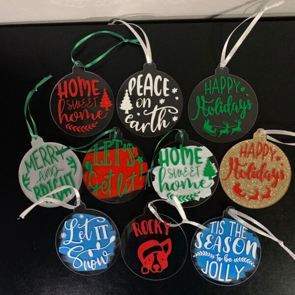 Acrylic Flat Ornaments - Etsy