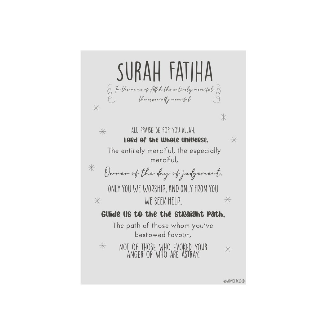 Surah Fatiha Poster - Etsy