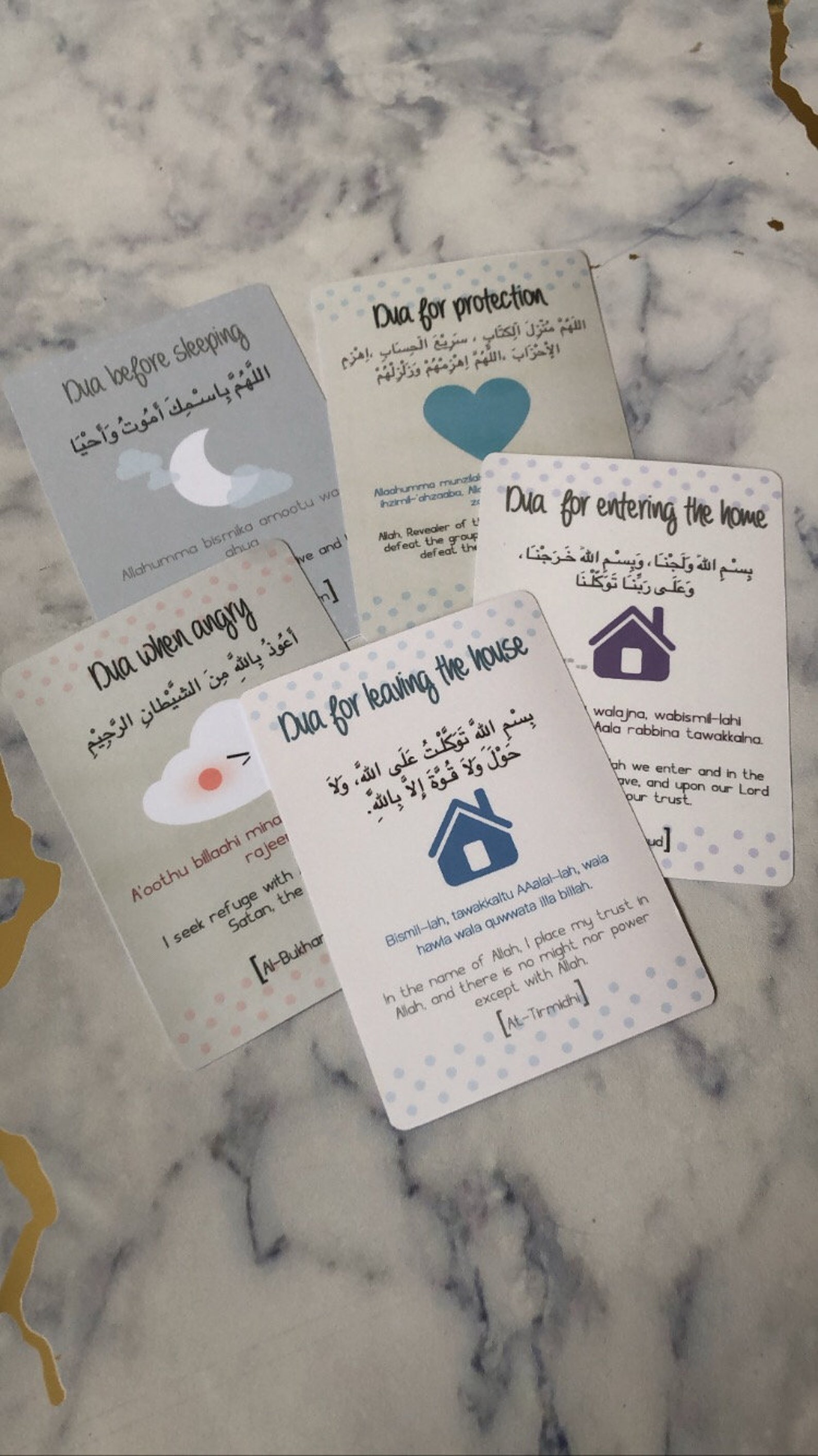 Daily Duas Set of 6 - Dua for Entering and Leaving Home - Dua Before ...