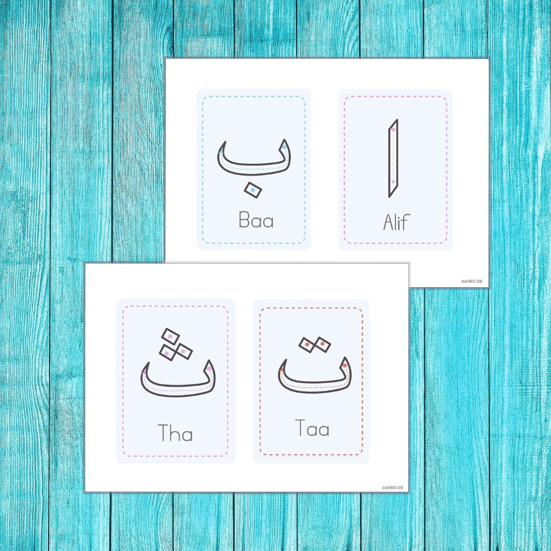 Trace and Wipe Arabic Flashcards Print and Laminate to Use Introduce ...