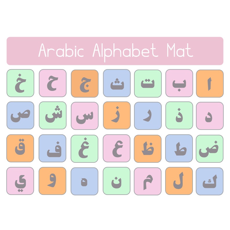 Arabic Alphabet Match - Etsy UK