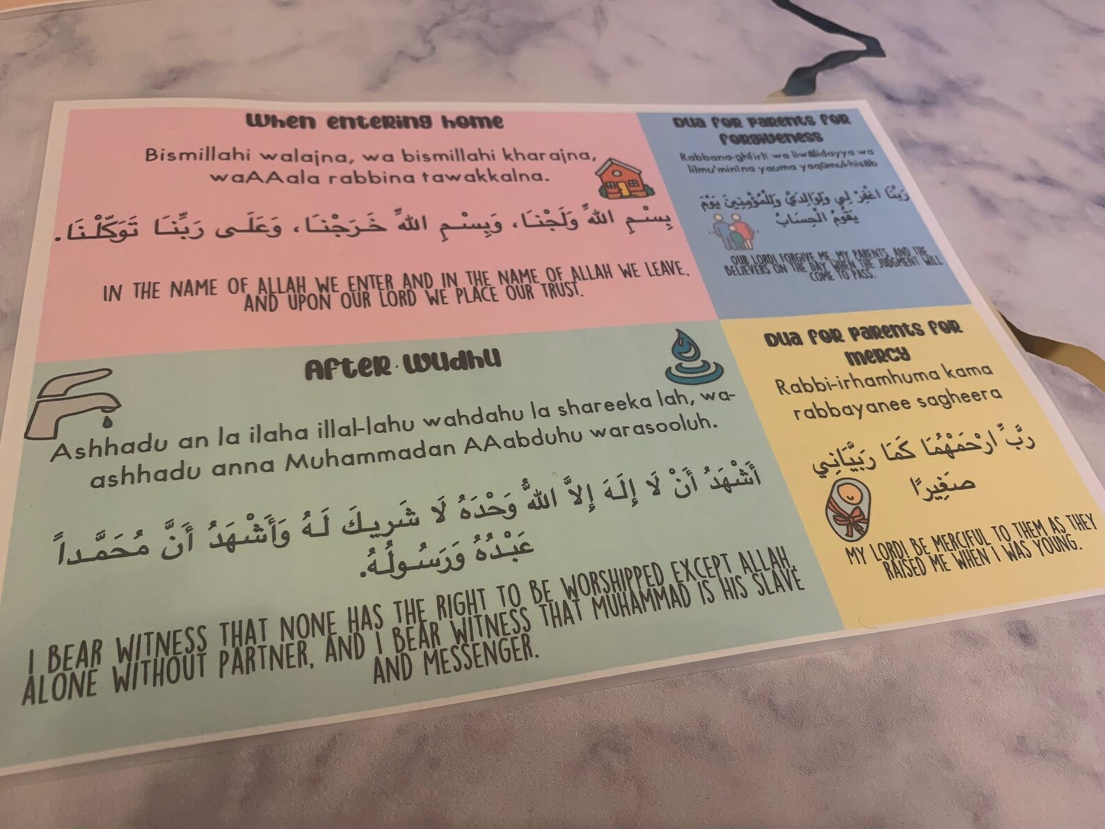 Dua Poster - Daily Duas - Islamic Duas - Pray - Muslim Duas - Duas for ...
