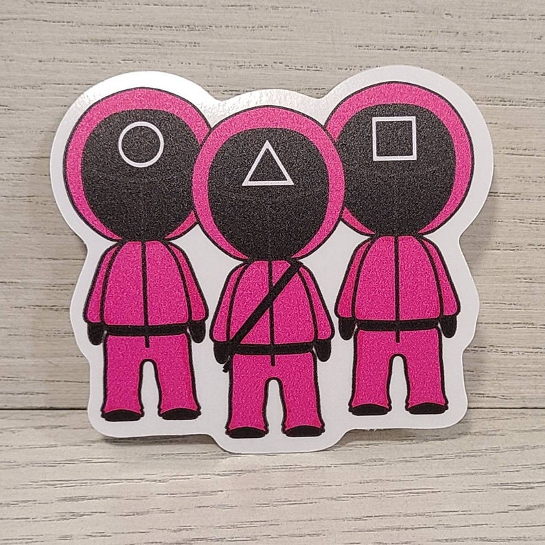 Pink Soldier Guards Circle Triangle Square Squid Game - Etsy