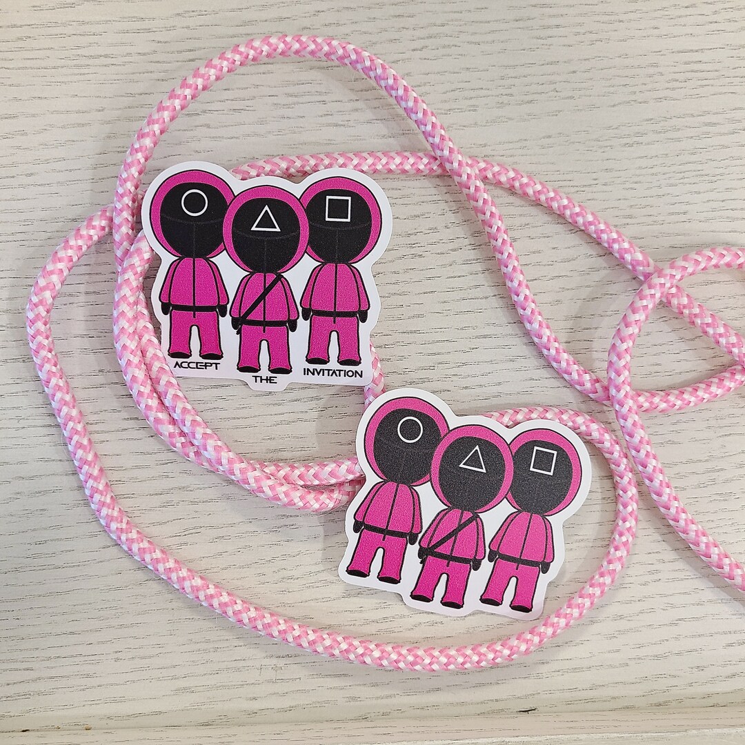 Pink Soldier Guards, Circle, Triangle, Square Squid Game Minions, Clear ...