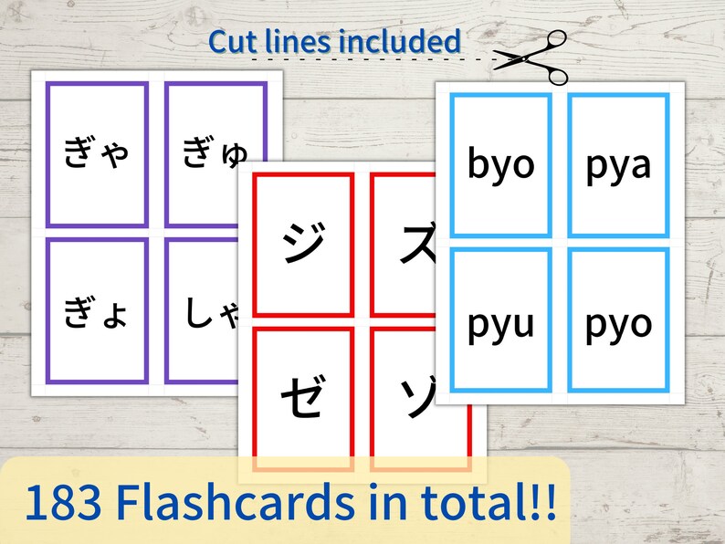 Additional Japanese Hiragana and Katakana Flashcards - Japanese ...