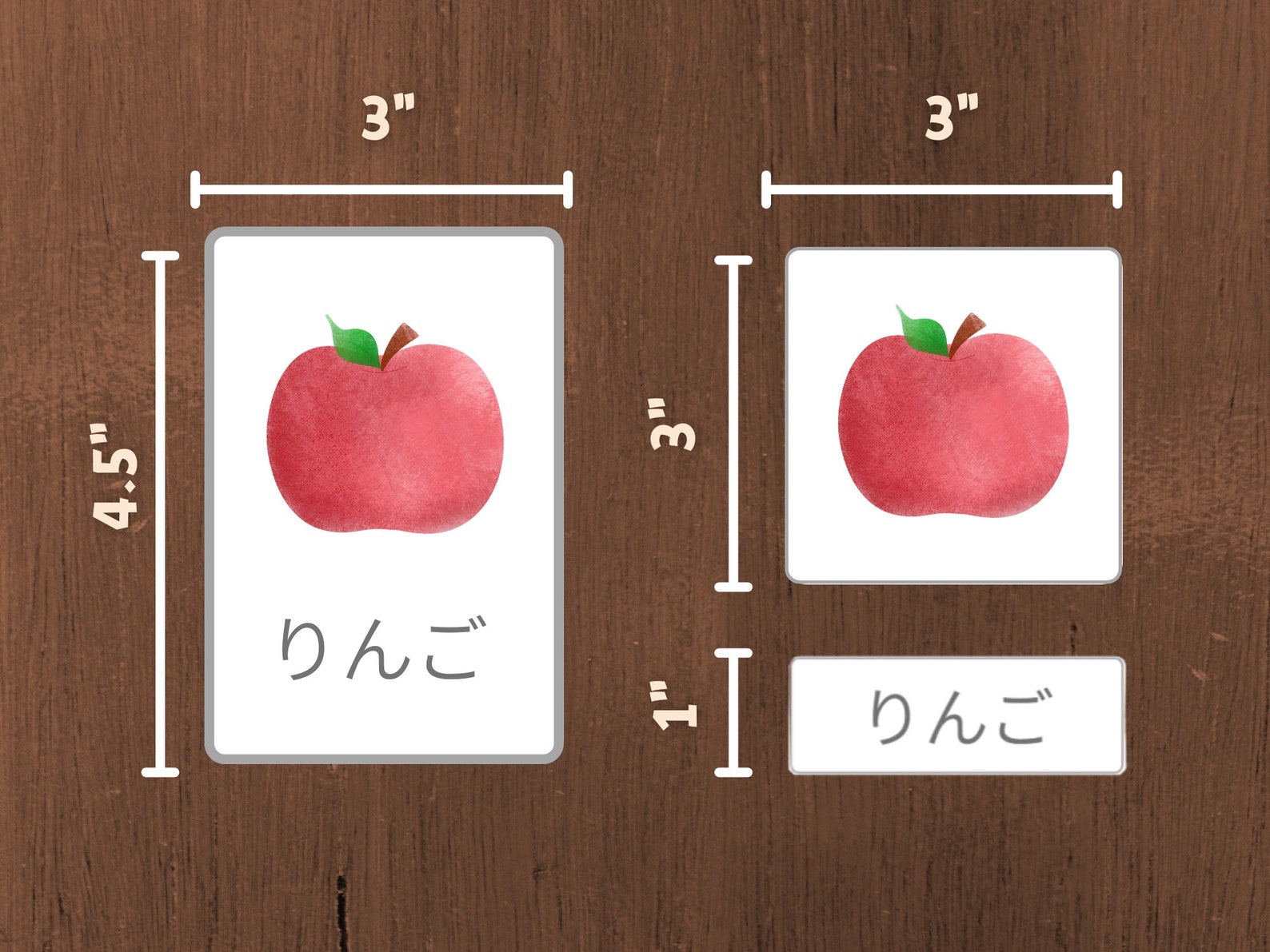 Japanese Fruits Flash Cards Montessori Cards japanese | Etsy