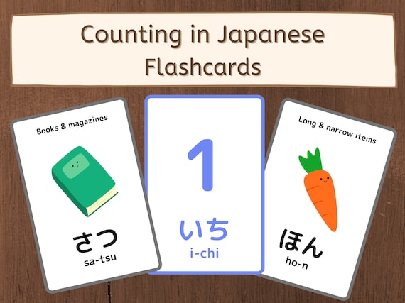 Counting in Japanese Flashcards japanese Study Japanese | Etsy