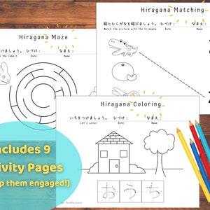 Japanese Hiragana Activity Worksheets for Kids - Activity Workbook ...