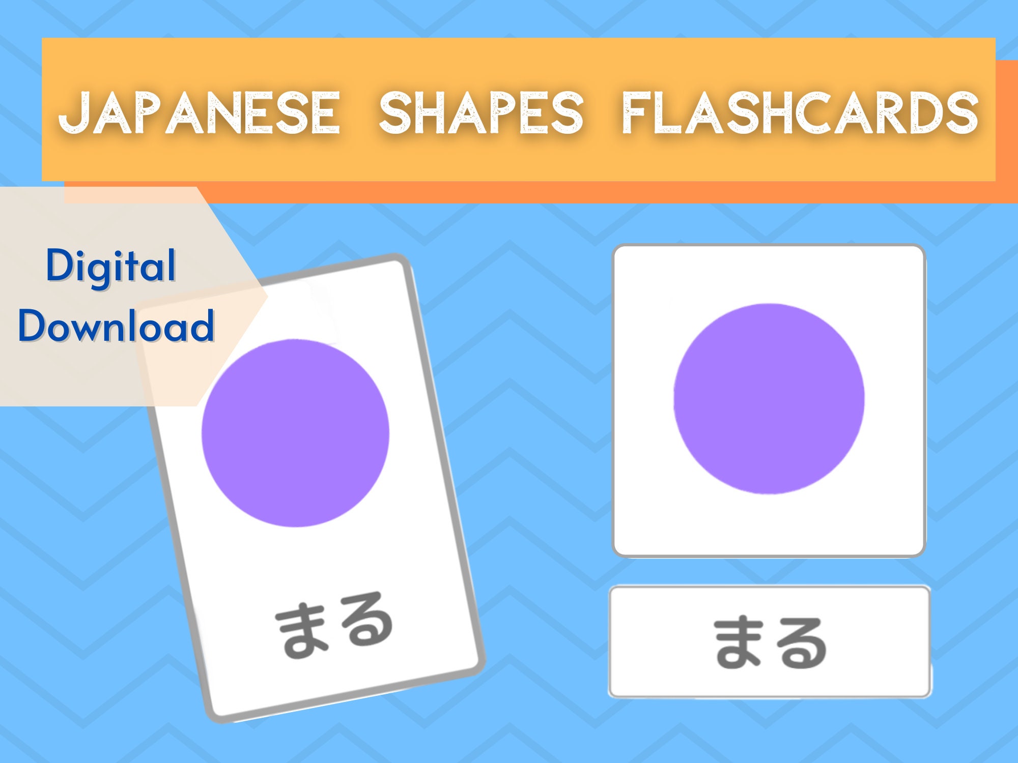 Japanese Shapes Flash Cards Montessori Cards Japanese | Etsy