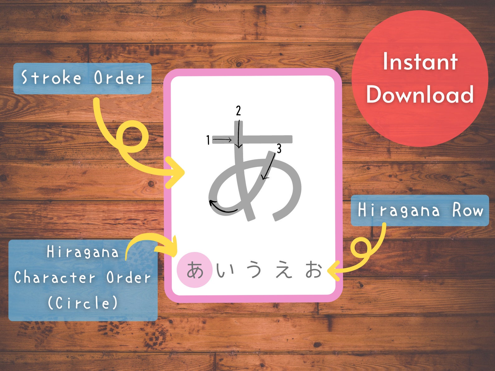 Japanese Hiragana Stroke Order Flashcards Printable Flashcards hiragana ...