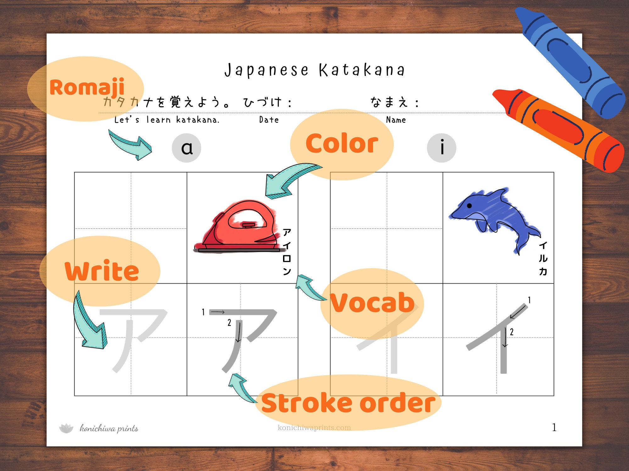Japanese Katakana Activity Worksheets for Kids - Activity Workbook ...