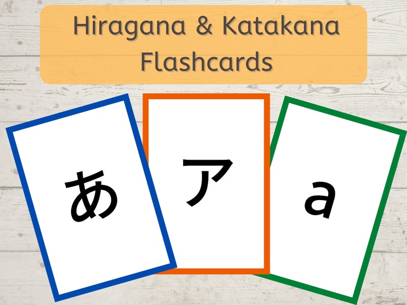 Japanese Hiragana and Katakana Flashcards - Japanese Flashcards (hiragana, Katakana, Japanese ...