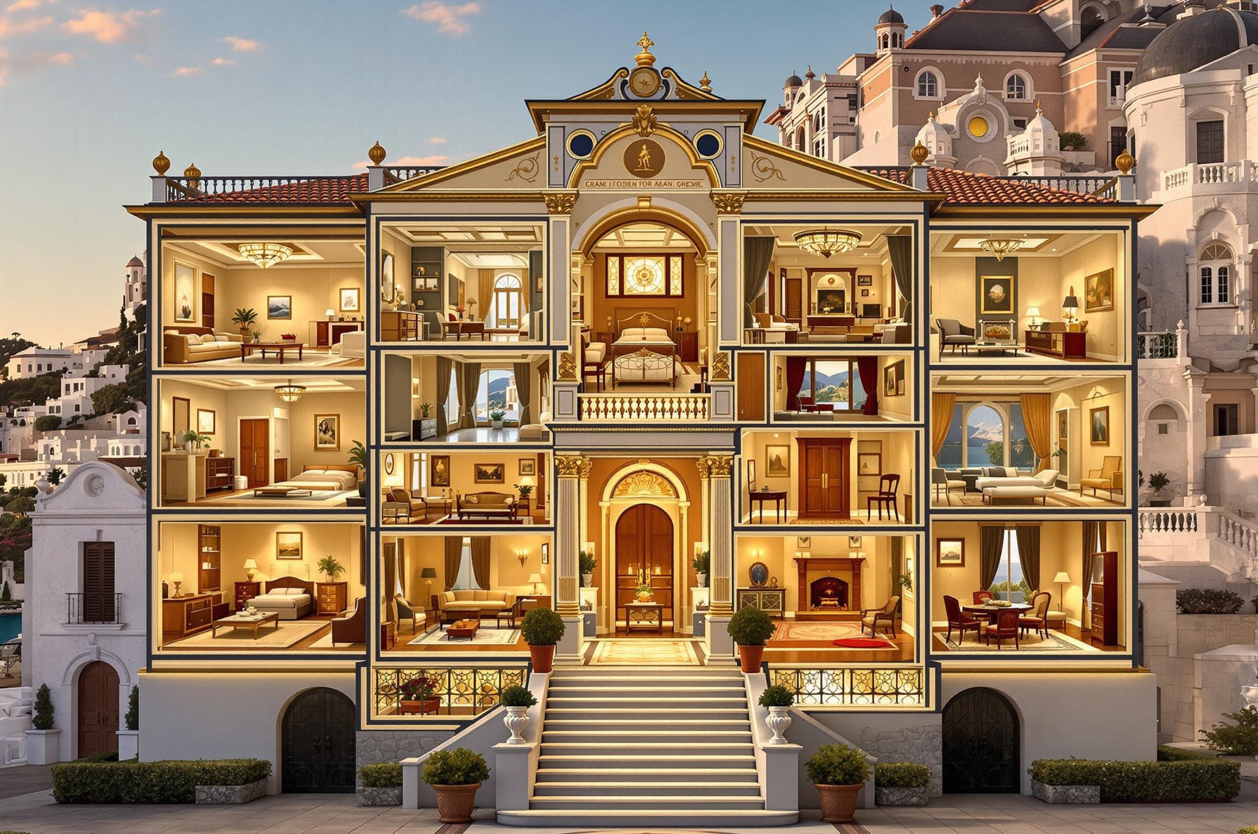 Paris Mansion Cutaway Jigsaw Puzzle 500 & 1000 Pieces - Etsy