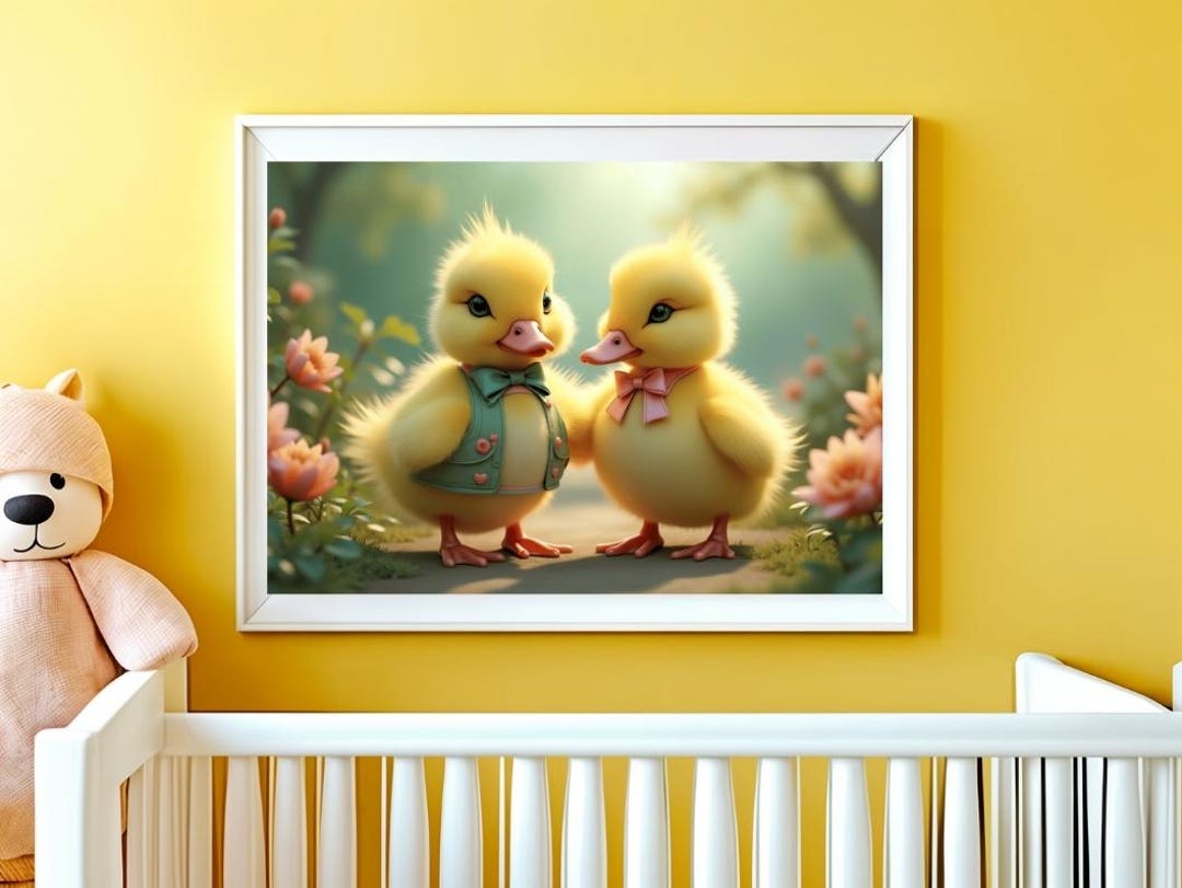 Cute Baby Ducks Nursery Artwork | Vintage-style Decor | Ideal Baby ...