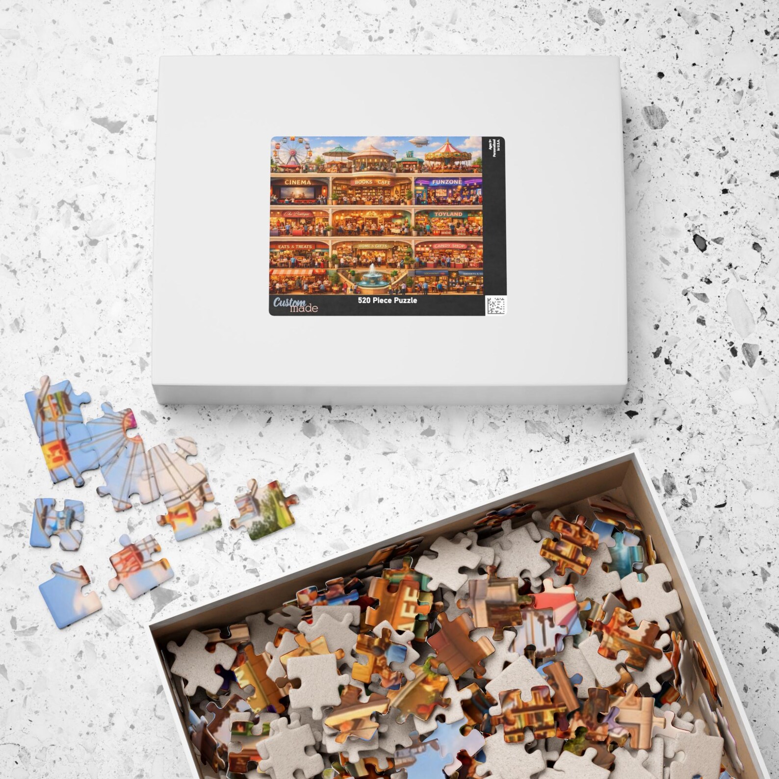 Vibrant Cutaway Shopping Mall Jigsaw Puzzle With 500 and 1000 Pieces ...