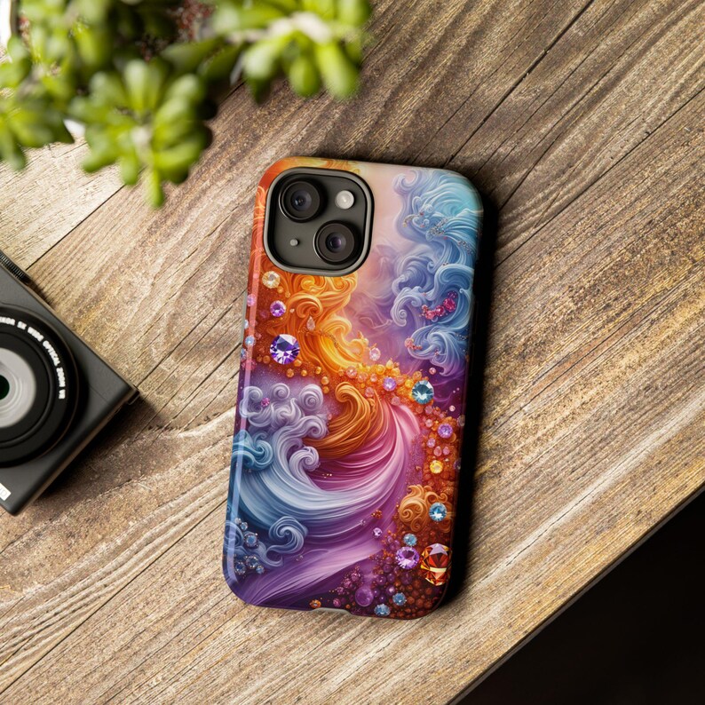 Colorful Swirls & Jewels Protective Phone Case | Tough iPhone Case ...