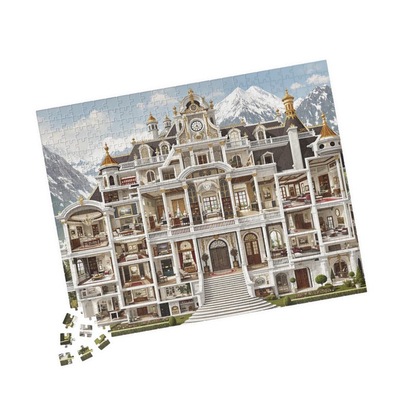 Luxurious Swedish Mansion Cutaway Jigsaw Puzzle - Exquisite Detail ...