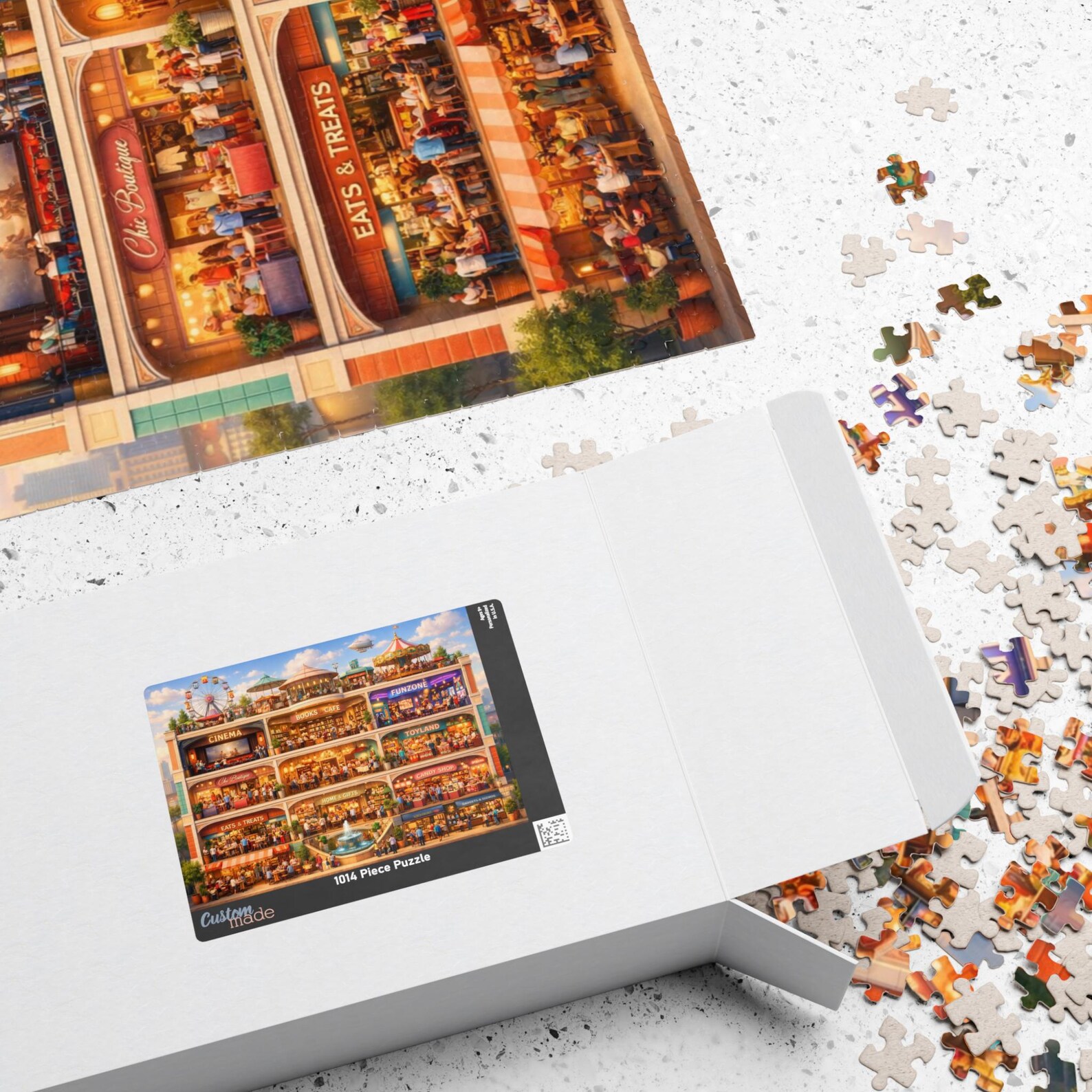 Vibrant Cutaway Shopping Mall Jigsaw Puzzle With 500 and 1000 Pieces ...